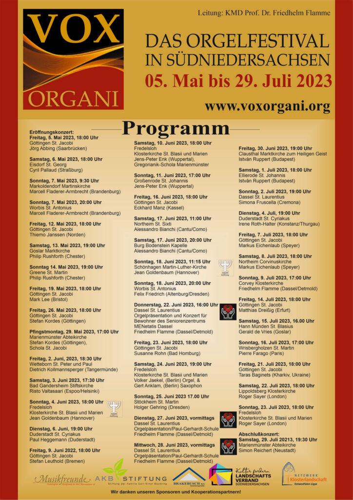 Programm 2023 – Vox Organi
